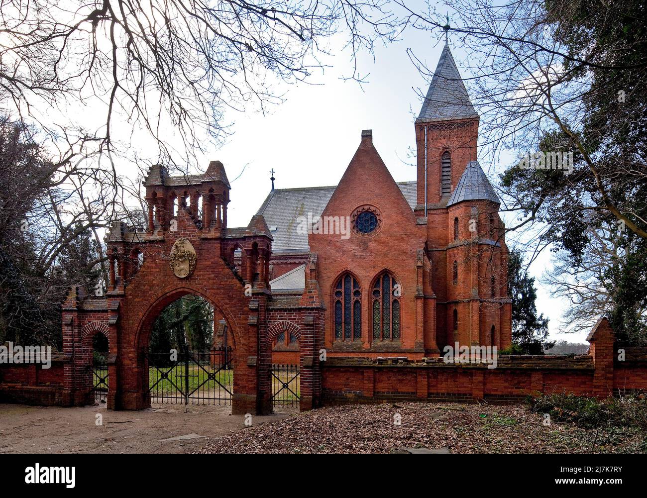 Vollenschier Altmark ehem Gutskirche und Friedhofstor 74710 Ansicht von ...