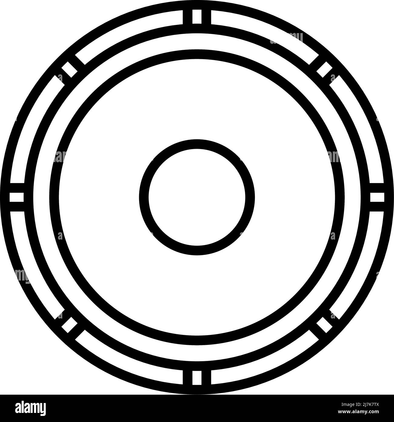 Loudspeaker Icon. Bold outline design with editable stroke width ...