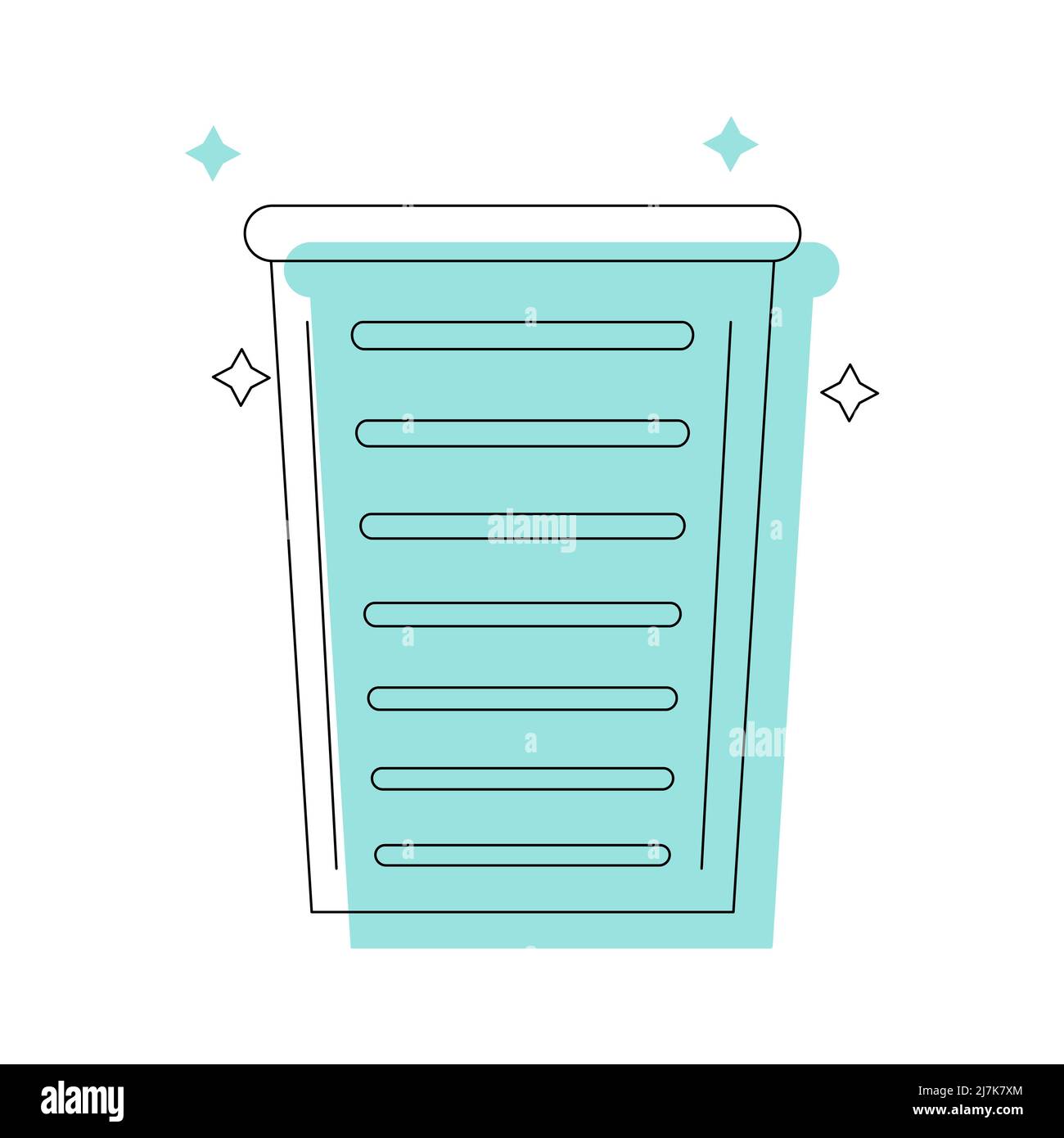 Dirty basket on white Stock Vector Images - Alamy