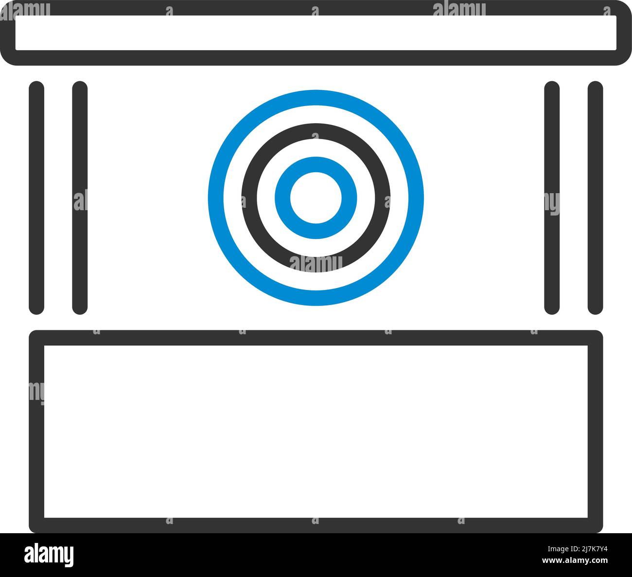 Prize Shooting Range Icon. Editable Bold Outline With Color Fill Design ...