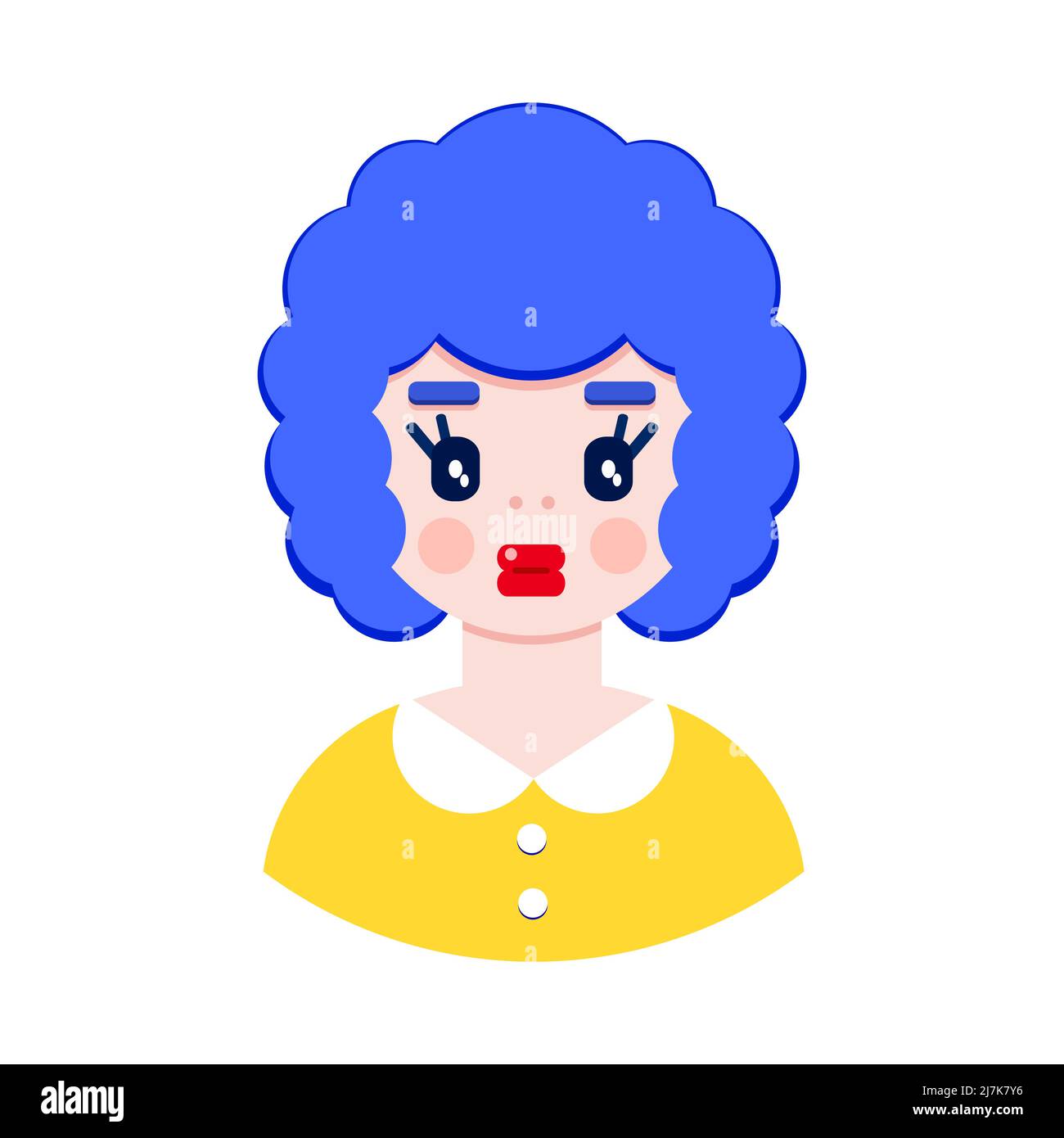Female face in flat style Stock Vector Image & Art - Alamy