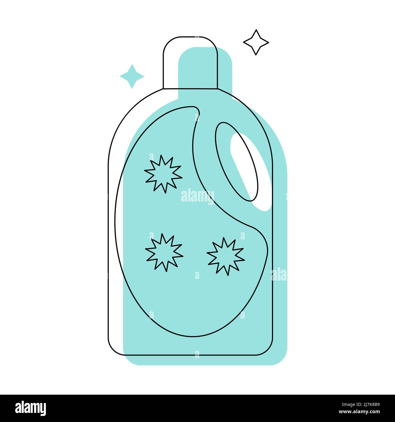 detergent icon isolated on white background. Flat vector illustration ...