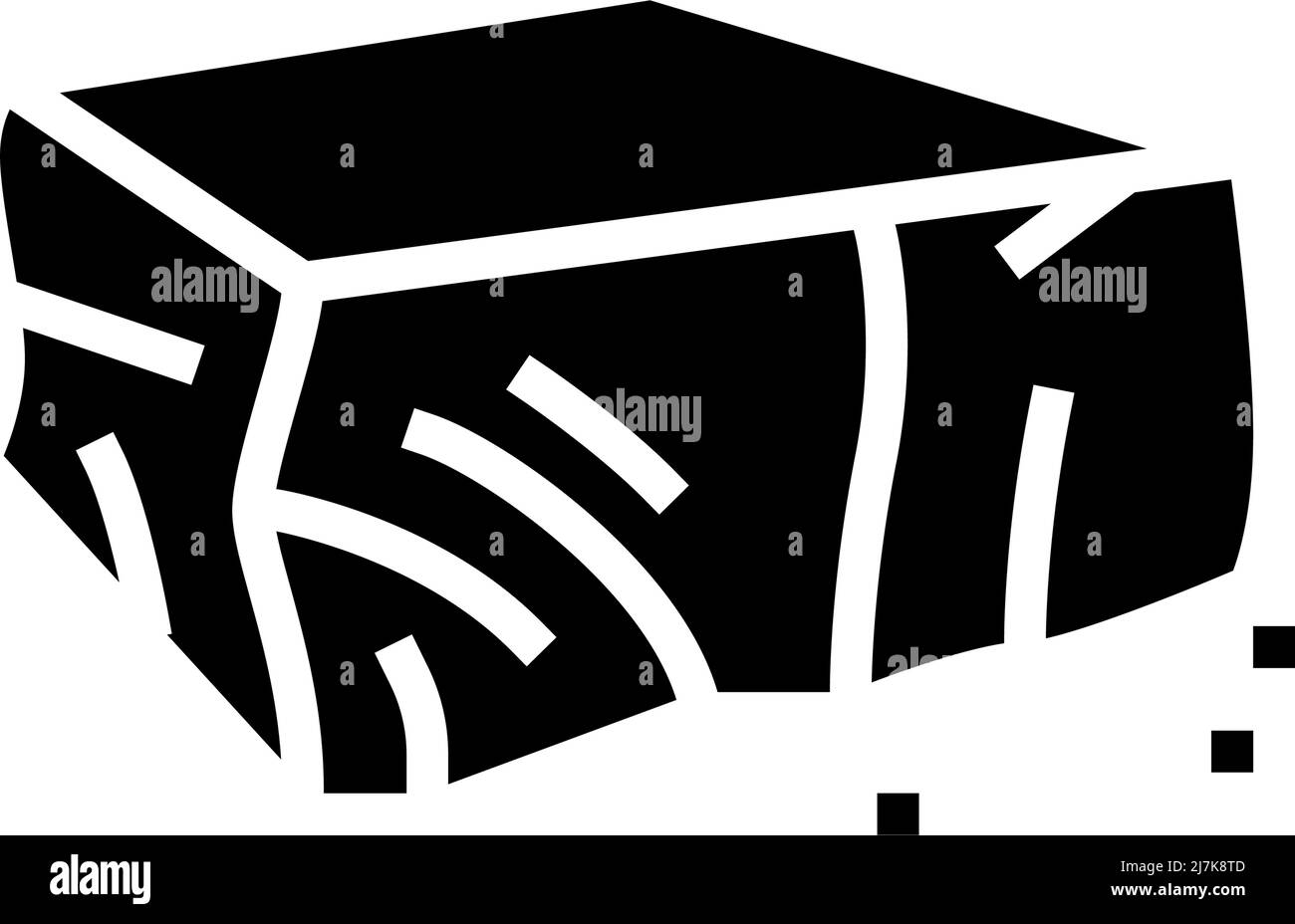 block chocolate glyph icon vector illustration Stock Vector Image & Art ...