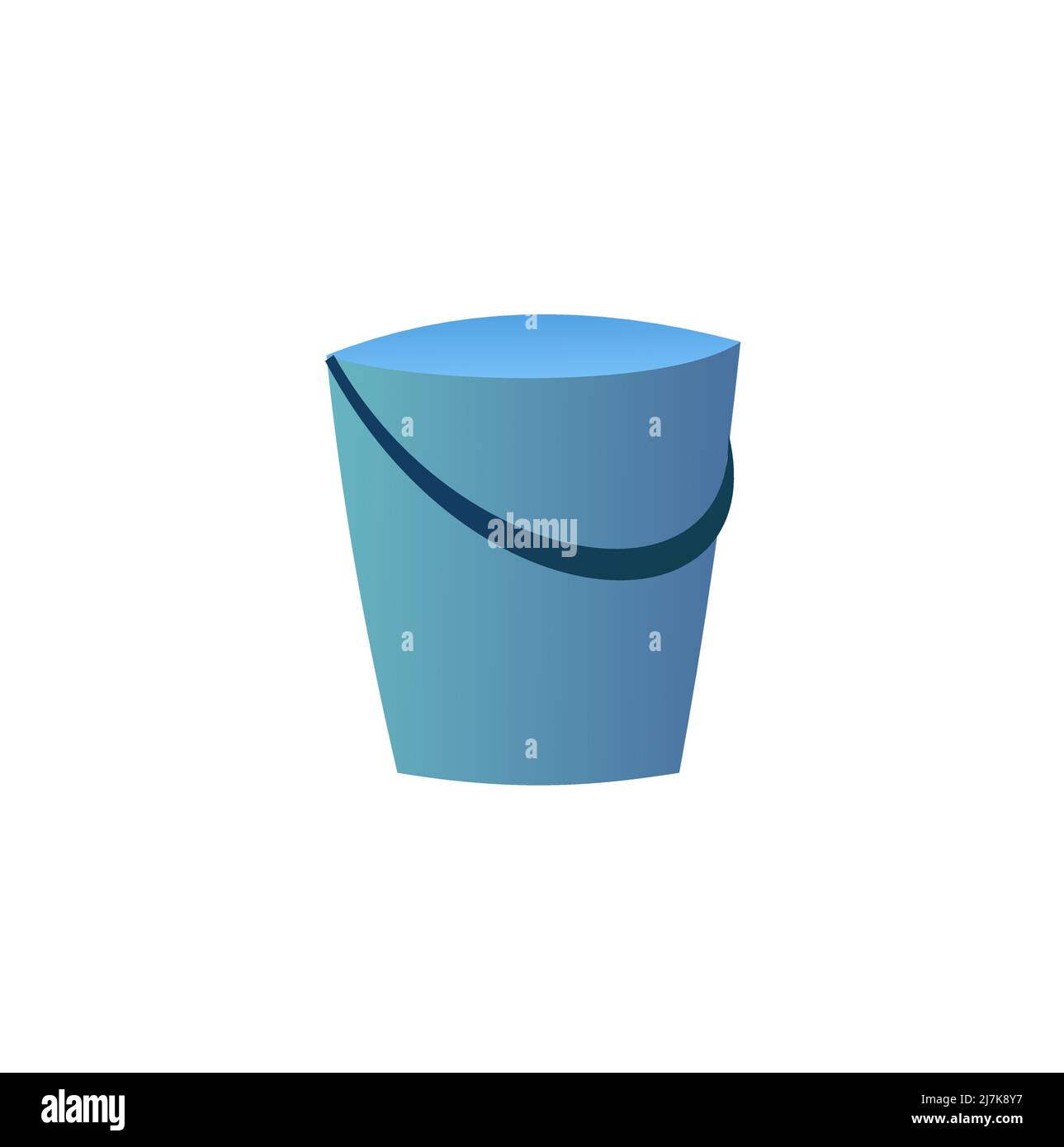 Bucket for watering. Agricultural rural garden tool. Isolated on white ...