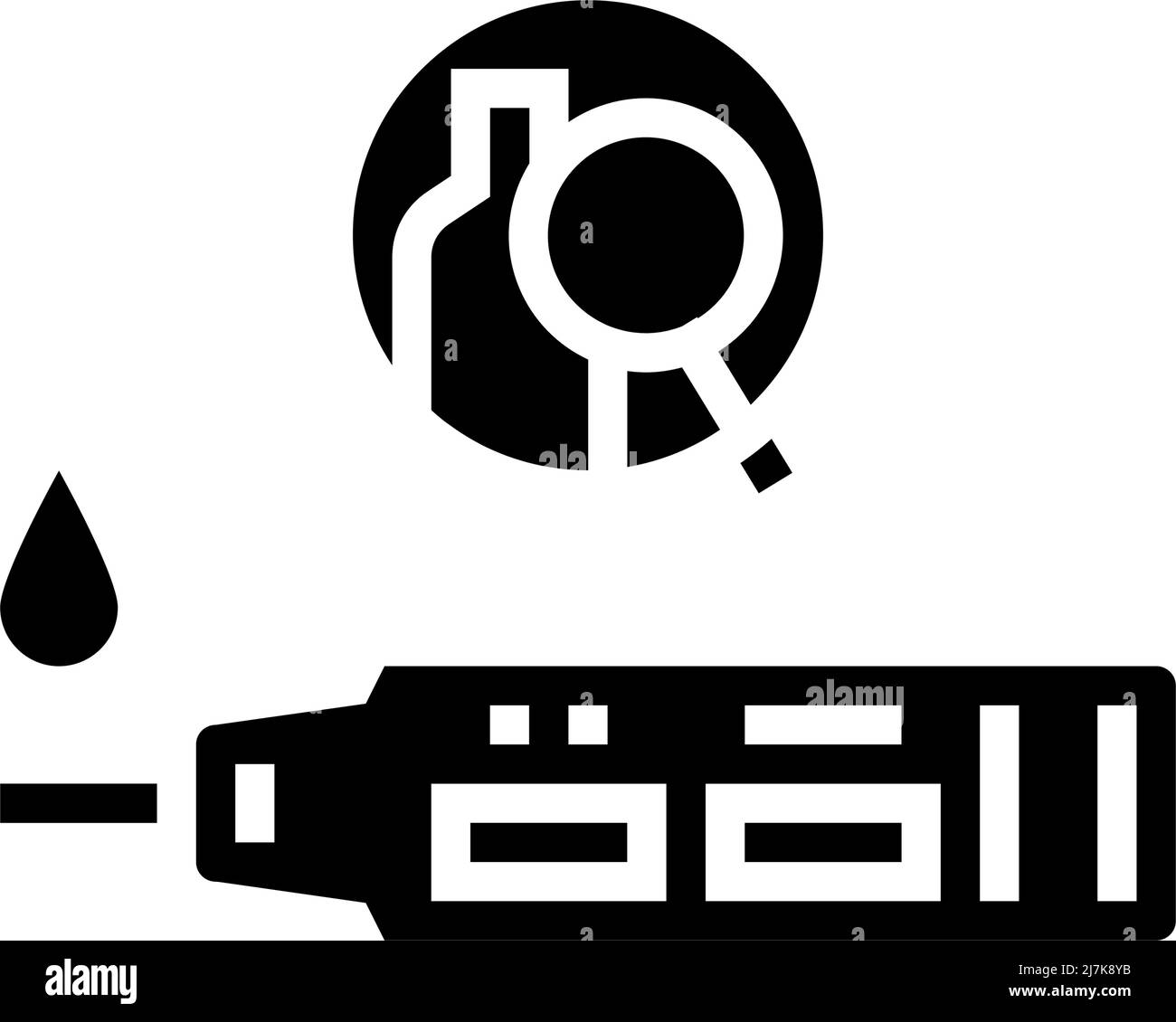 urine alcohol test device glyph icon vector illustration Stock Vector ...