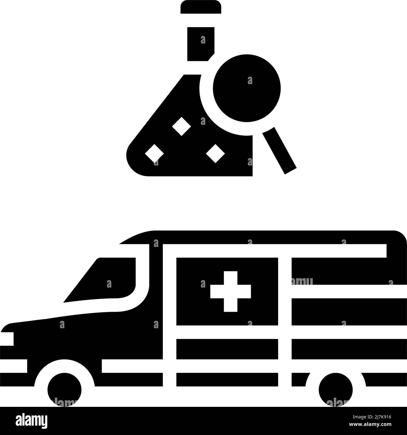 mobile drug testing glyph icon vector illustration Stock Vector Image ...