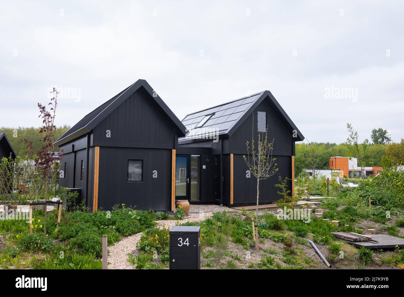 Eco friendly tiny house in eco-village Oosterwold Almere in the ...