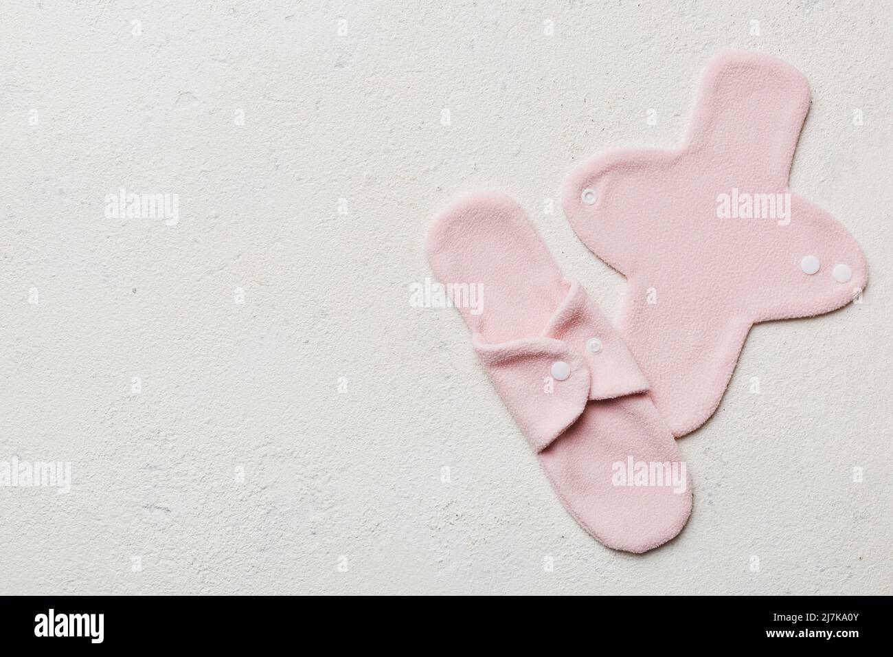 Eco-friendly reusable fabric women's pads. set of colorful bright ...