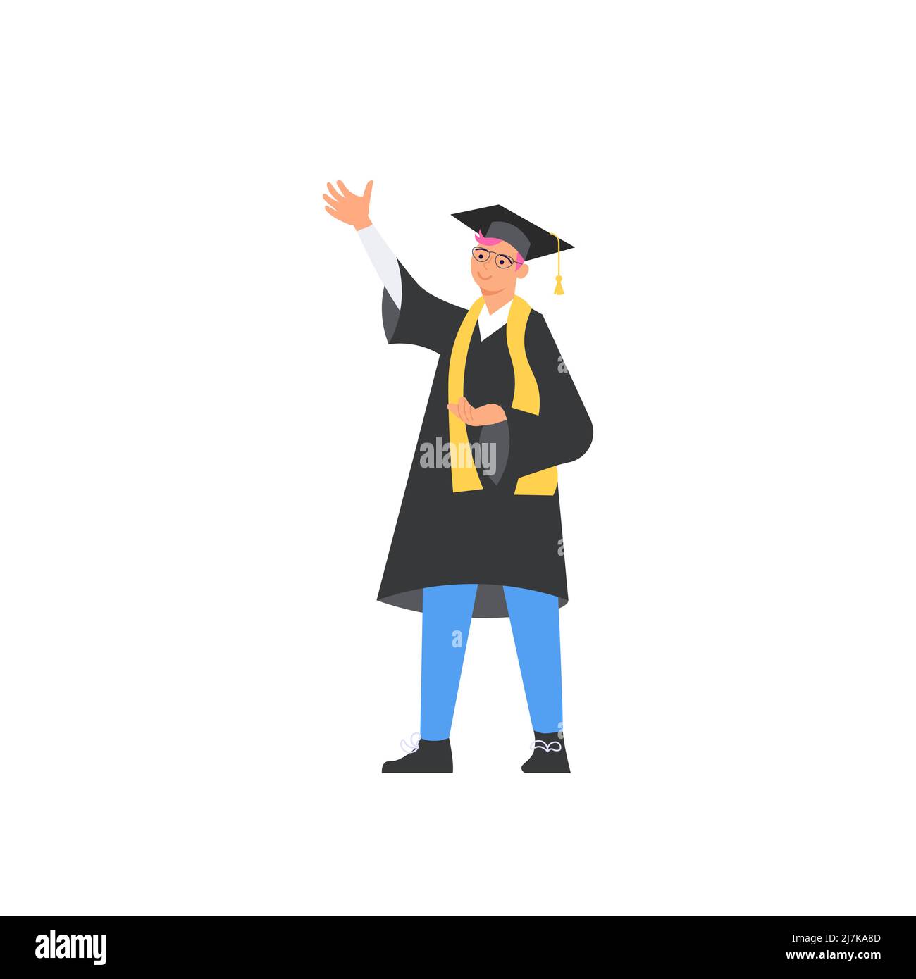 Graduated man in academic dress and square cap Stock Vector Image & Art ... Graduated man in academic dress and square cap Stock Vector Image & Art ...
