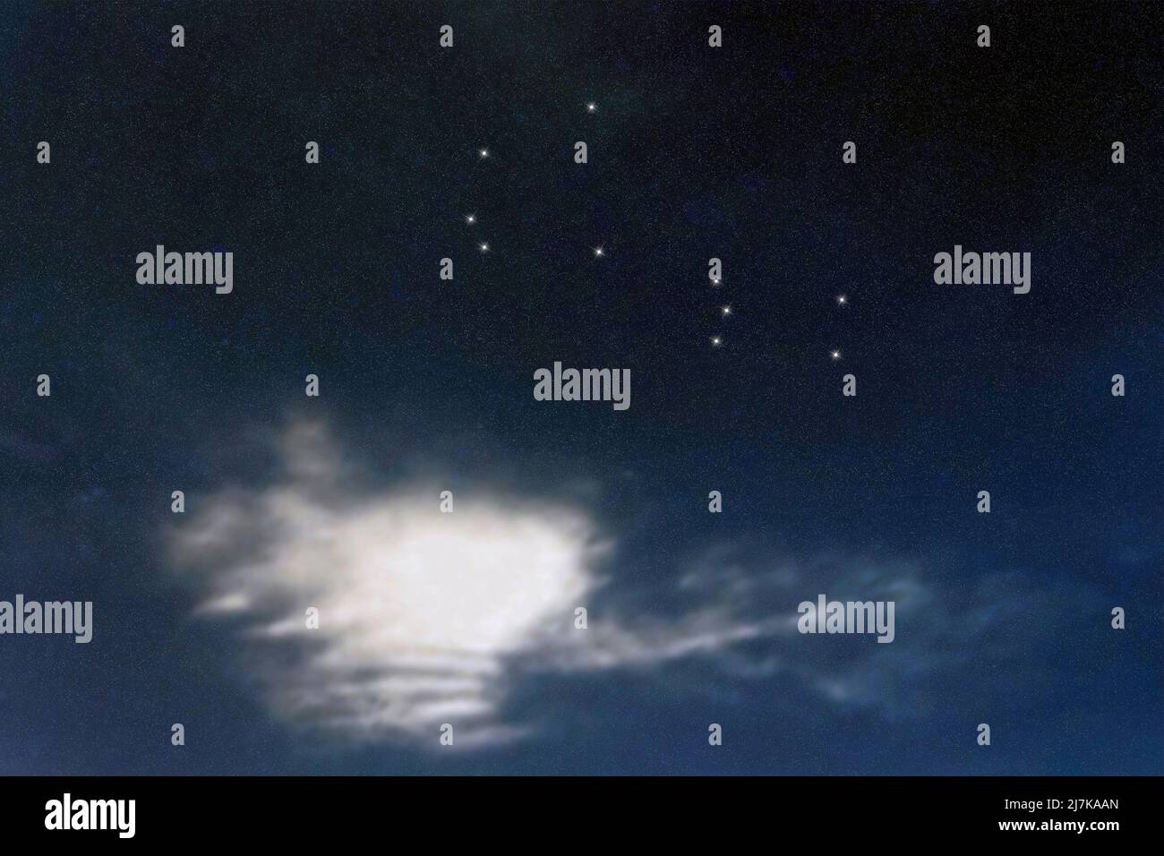 Piscis Austrinus star constellation, Night sky, Cluster of stars, Deep ...