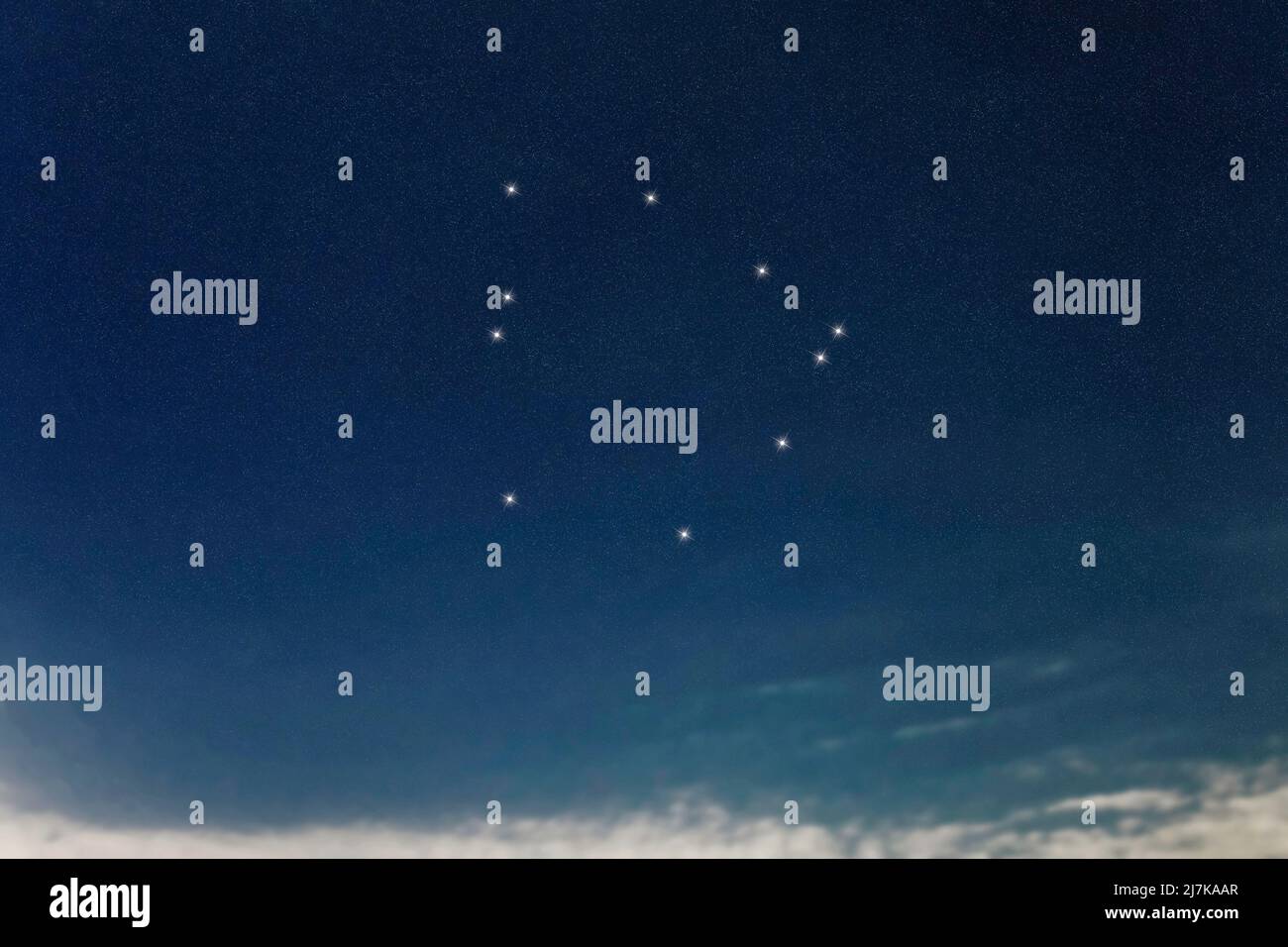 Ophiuchus star constellation, Night sky, Cluster of stars, Deep space ...