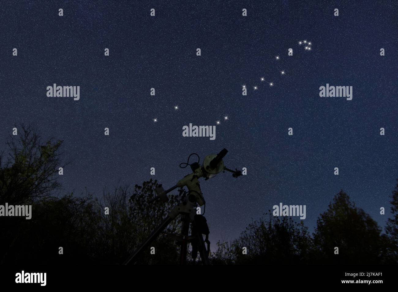 Hydra star constellation, Night sky, Cluster of stars, Deep space, Sea ...