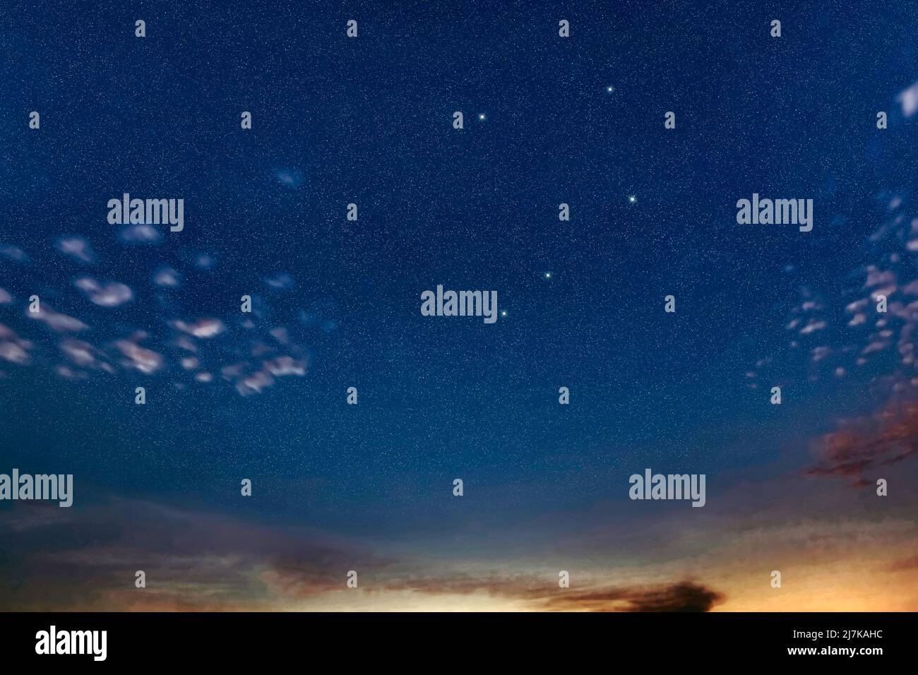 Corvus star constellation, Night sky, Cluster of stars, Deep space ...