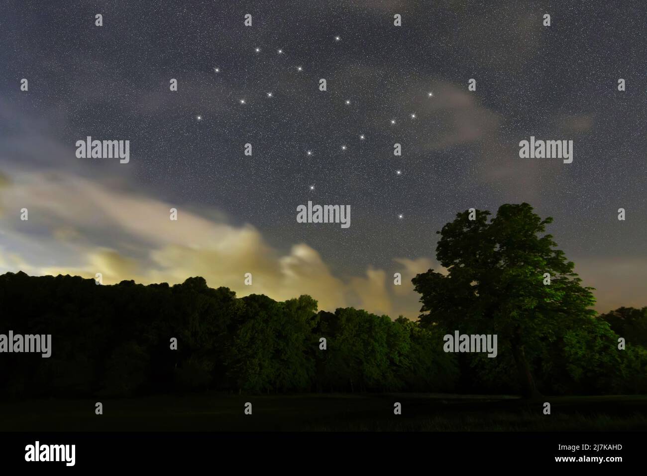 Gemini star constellation, Night sky, Cluster of stars, Deep space, Castor & Pollux, Twins ...