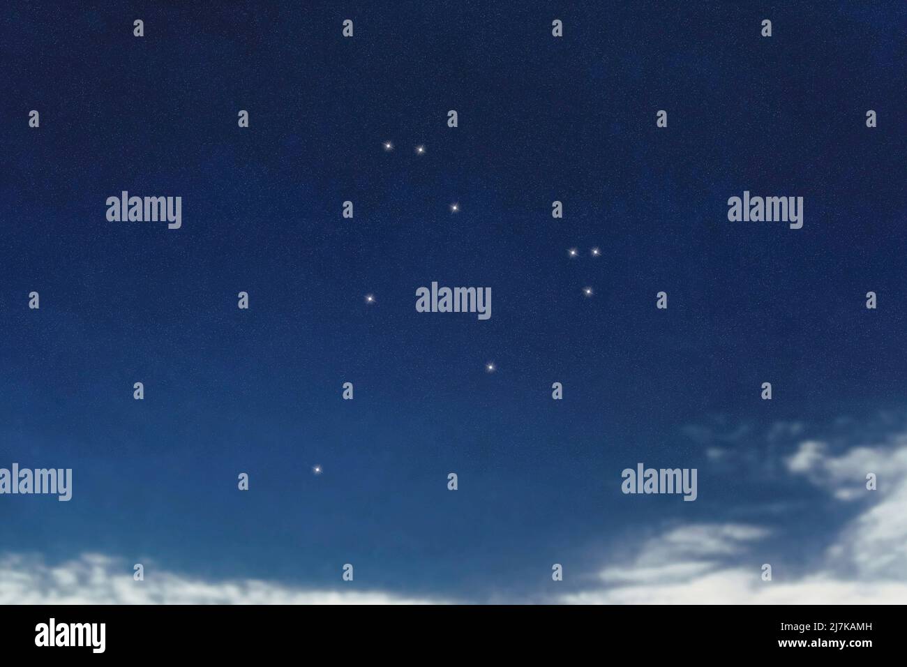 Cepheus star constellation, Night sky, Cluster of stars, Deep space ...