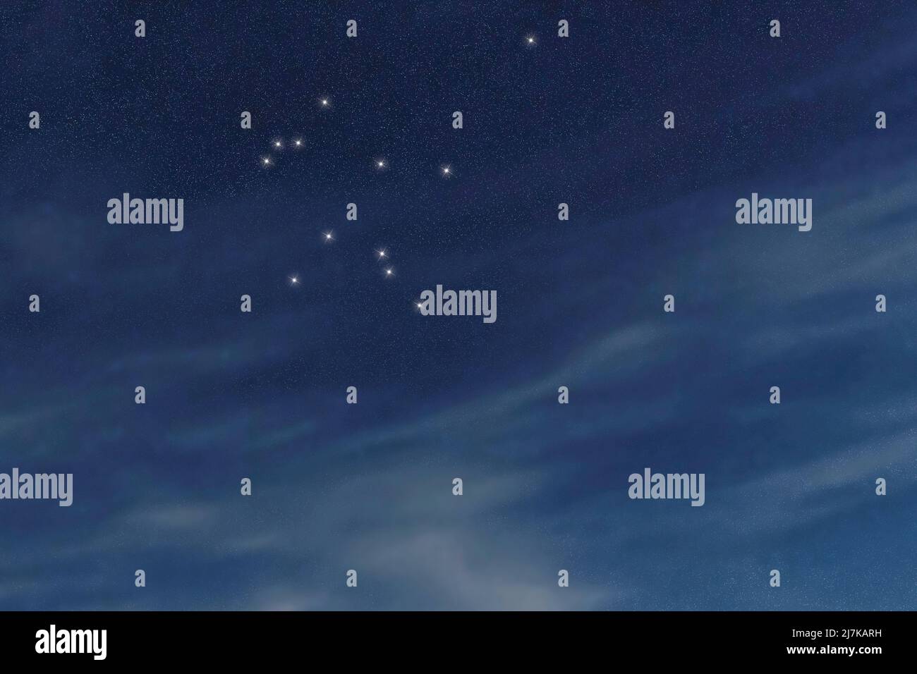 Aquarius star constellation, Night sky, Cluster of stars, Deep space ...