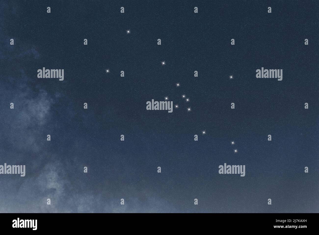 Taurus star constellation, Night sky, Cluster of stars, Deep space ...