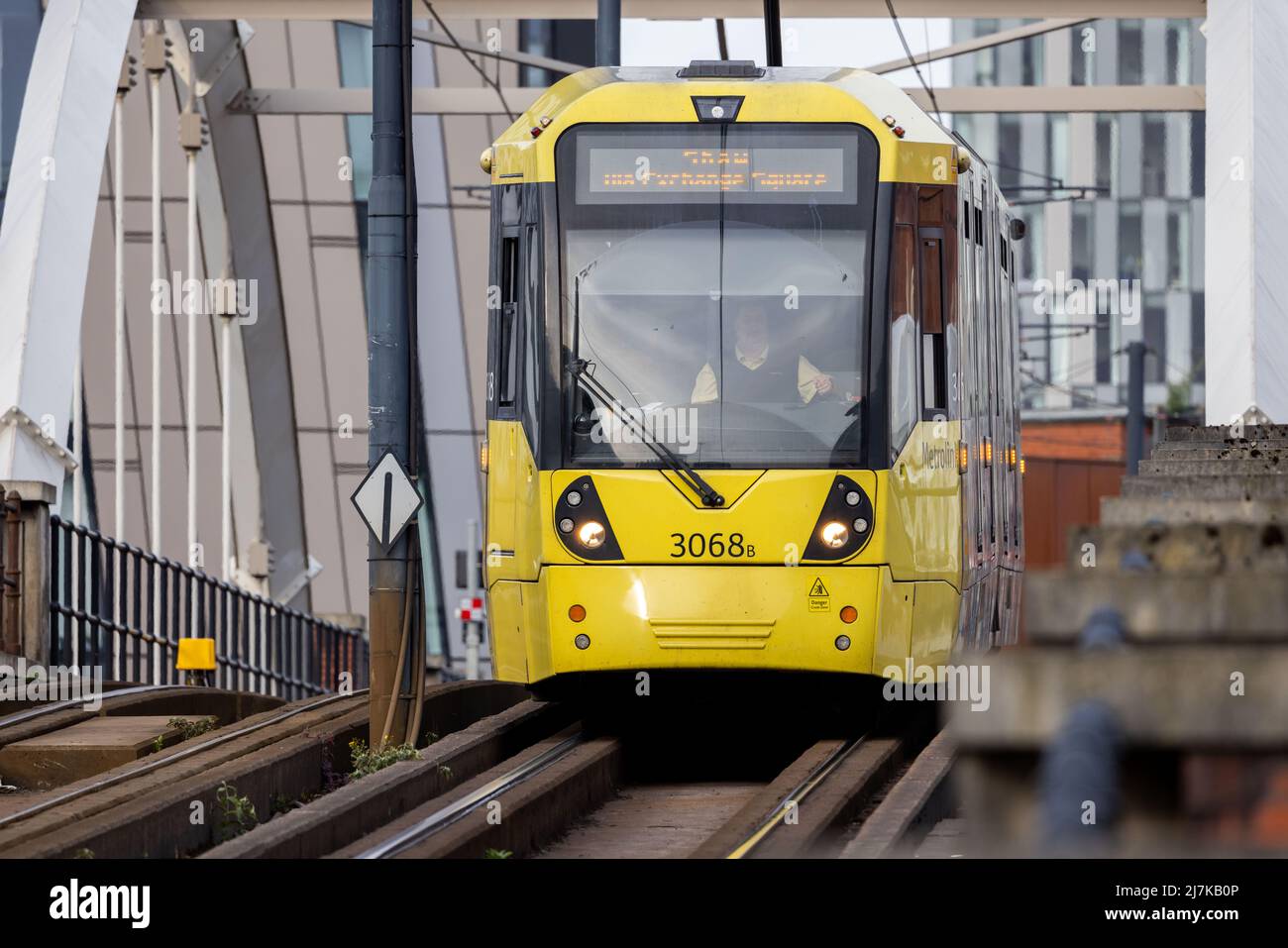 Metrolink tram, Manchester Stock Photo - Alamy