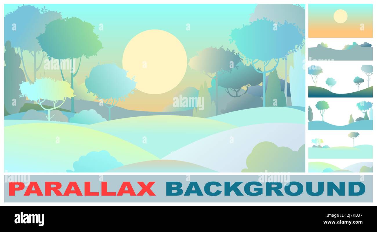 Winter landscape. Beautiful frosty view with snow-covered trees. Sun ...