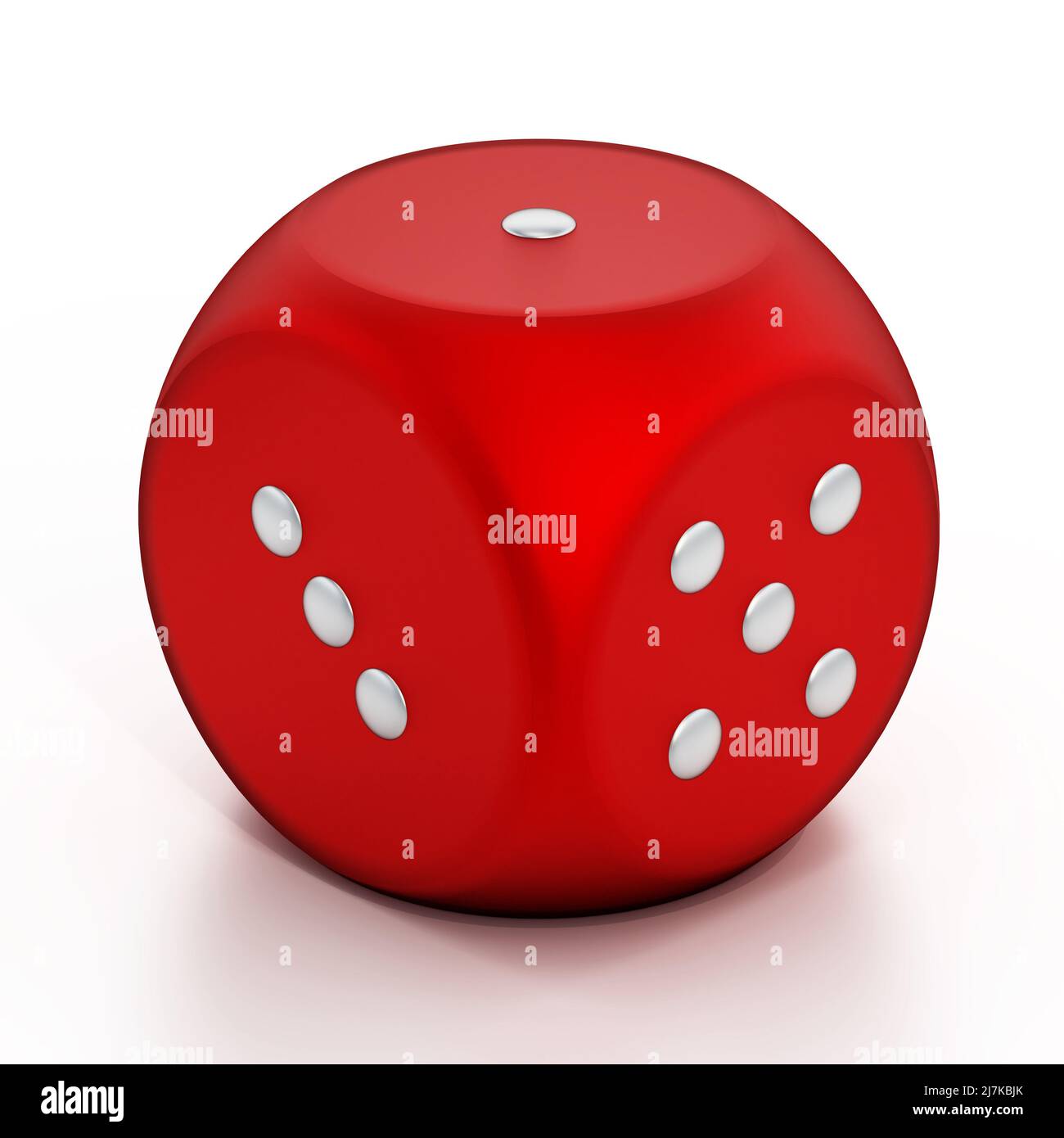 Dice isolated on white background. 3D illustration Stock Photo - Alamy