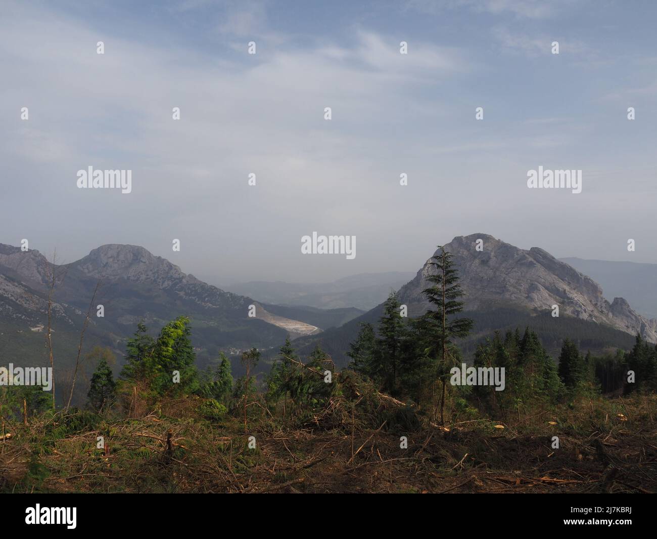 Mount Saibi, located in the natural park of Urkiola. Spain Stock Photo ...