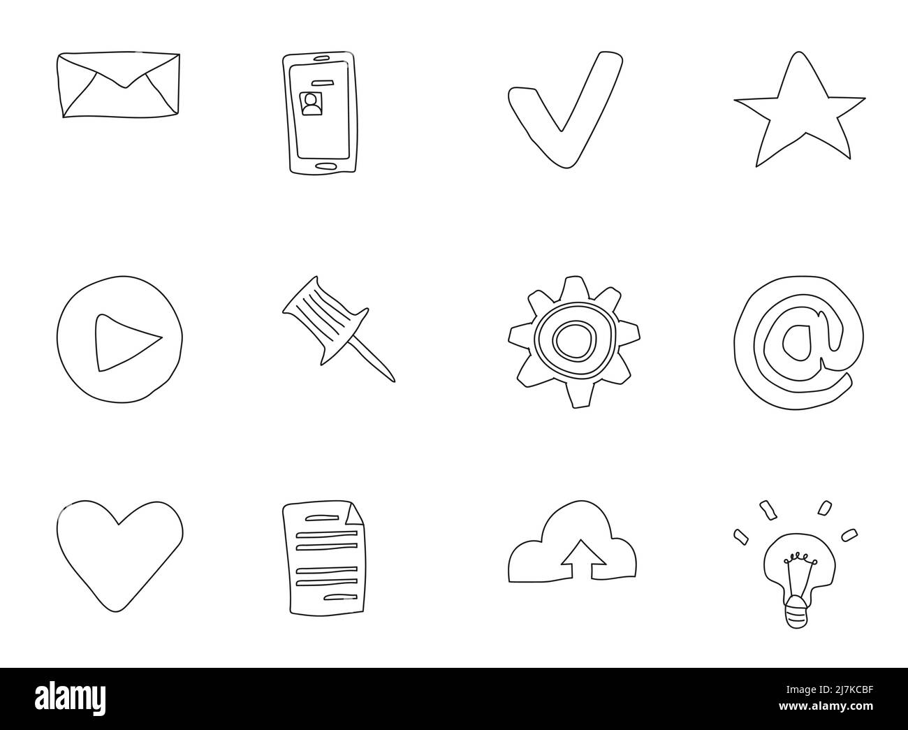 media and communication doodles Stock Vector Image & Art - Alamy