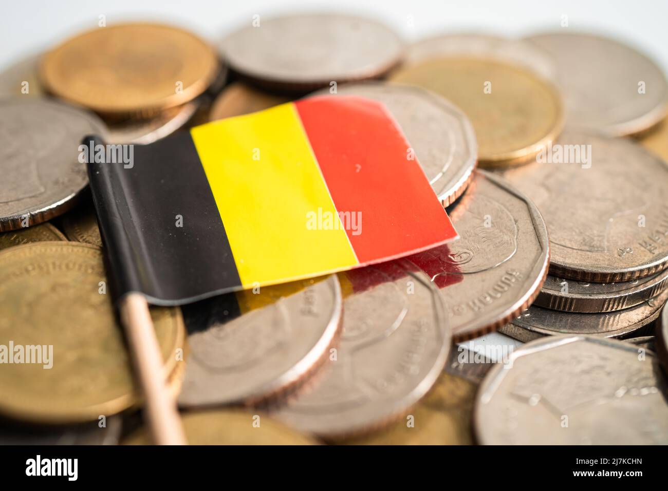 Stack of coins money with Germany flag, finance banking concept Stock ...