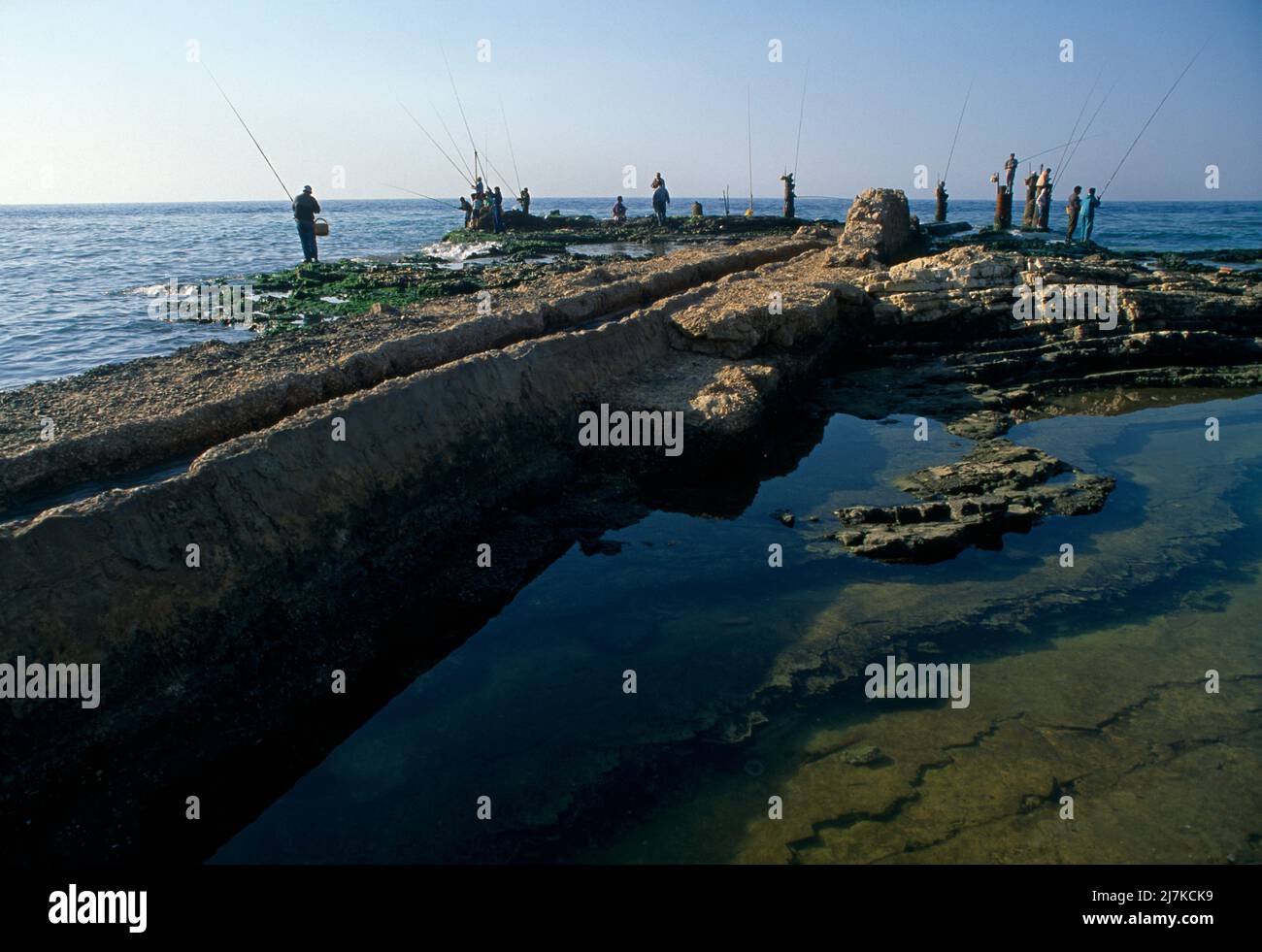 Beirut Lebanon St George's Fishermen & Open Sewer Running into ...