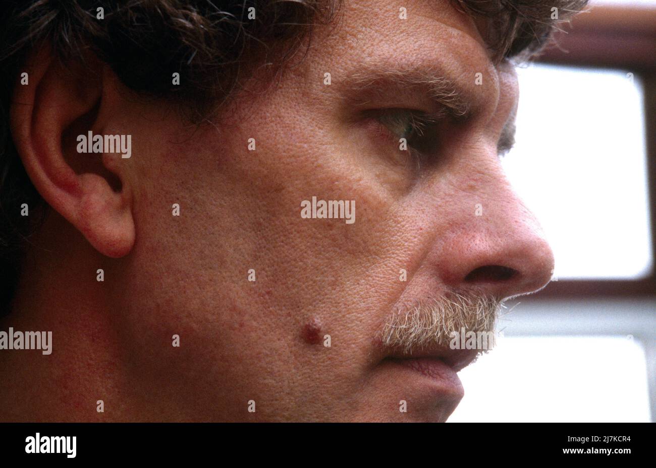 Side View of Mans Face Showing Nose and Moustache Stock Photo - Alamy