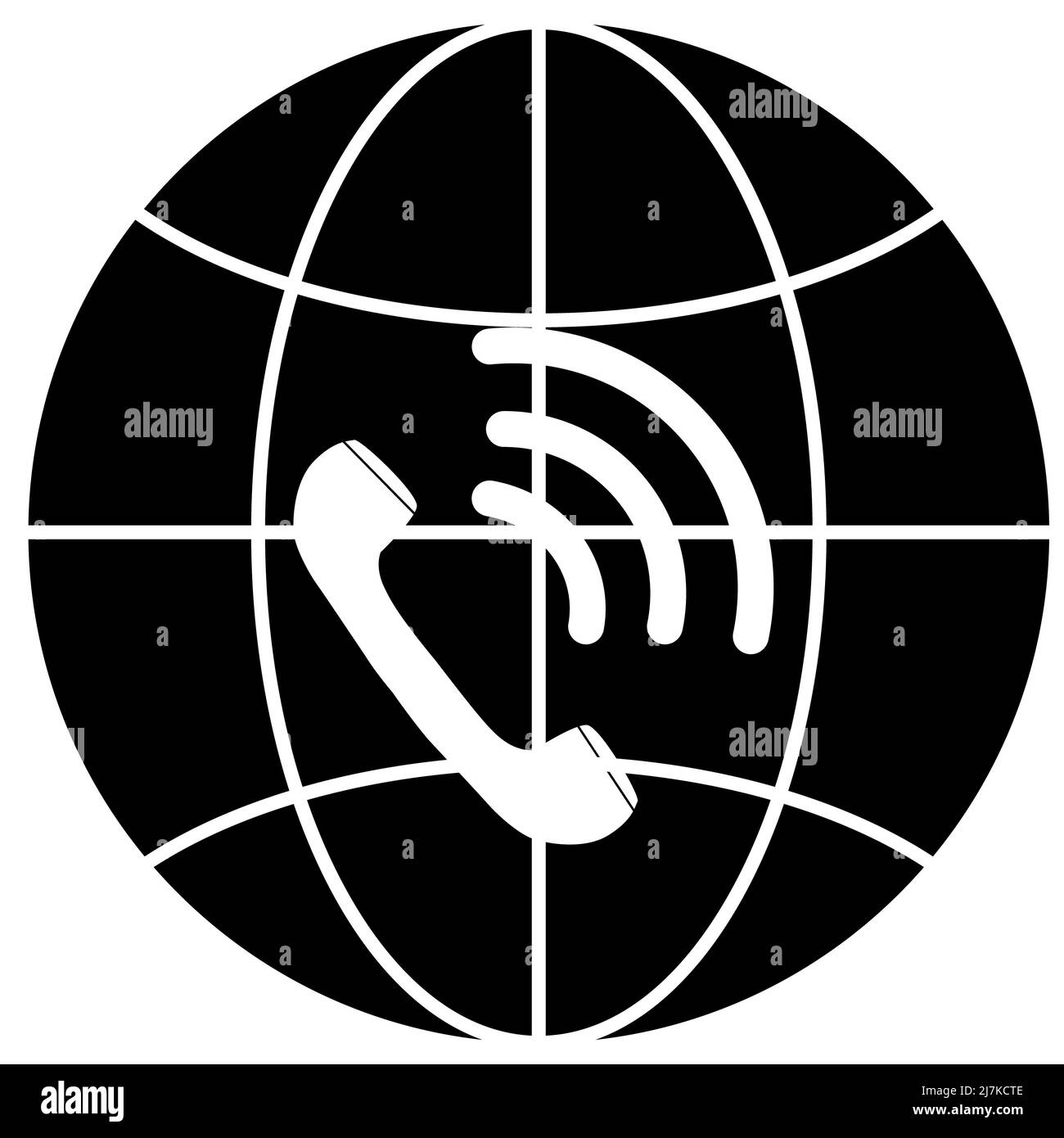 voice over internet protocol icon on white background. telephony voip ...