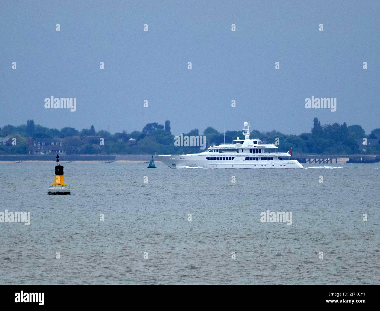 Sheerness, Kent, UK. 10th May, 2022. Superyacht Gitana seen passing ...