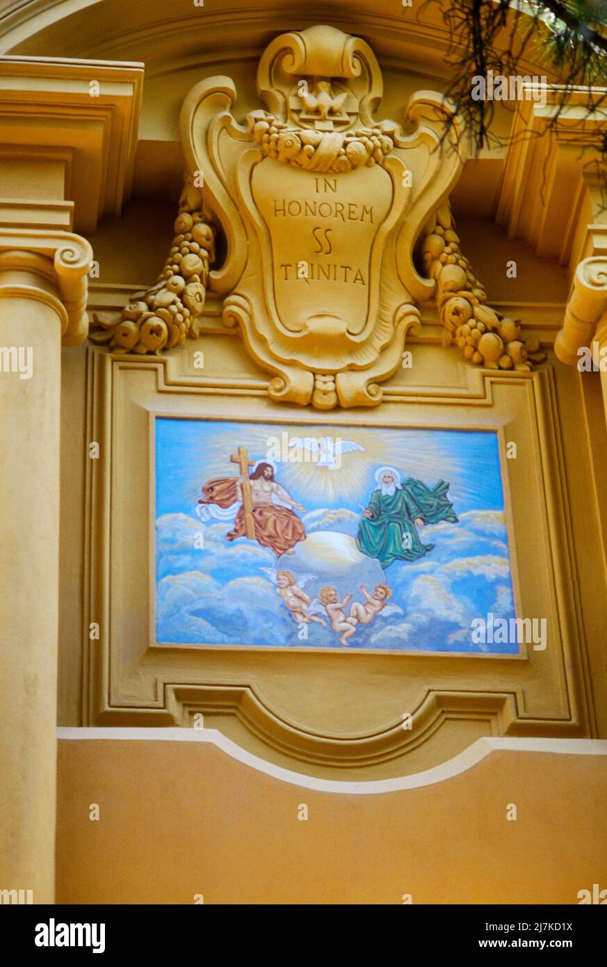 Nice France Painting of Holy Trinity in Cemetery Stock Photo - Alamy