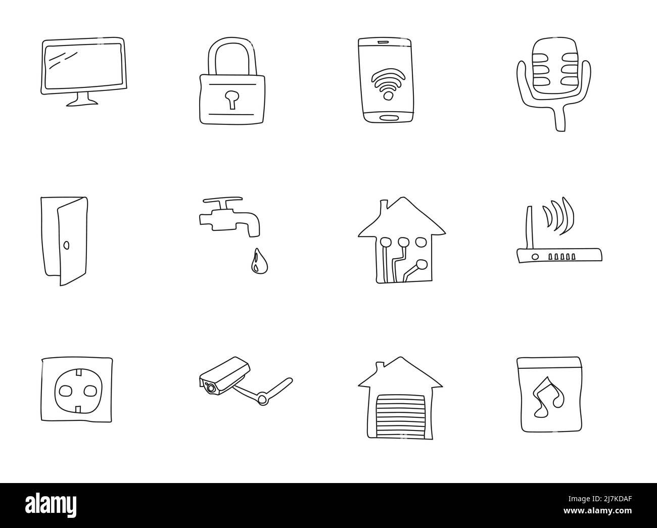 Smart House Hand Drawn Linear Vector Icons Stock Vector Image Art Alamy smart-house-hand-drawn-linear-vector-icons-stock-vector-image-art-alamy