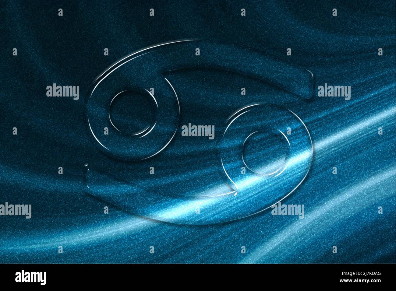 Cancer zodiac sign, blue background, Horoscope Astrology background ...