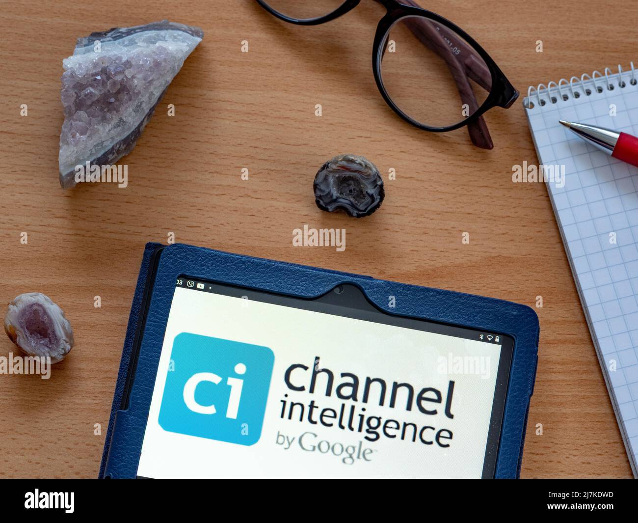In this photo illustration CHANNEL INTELLIGENCE INC owned by Alphabet ...