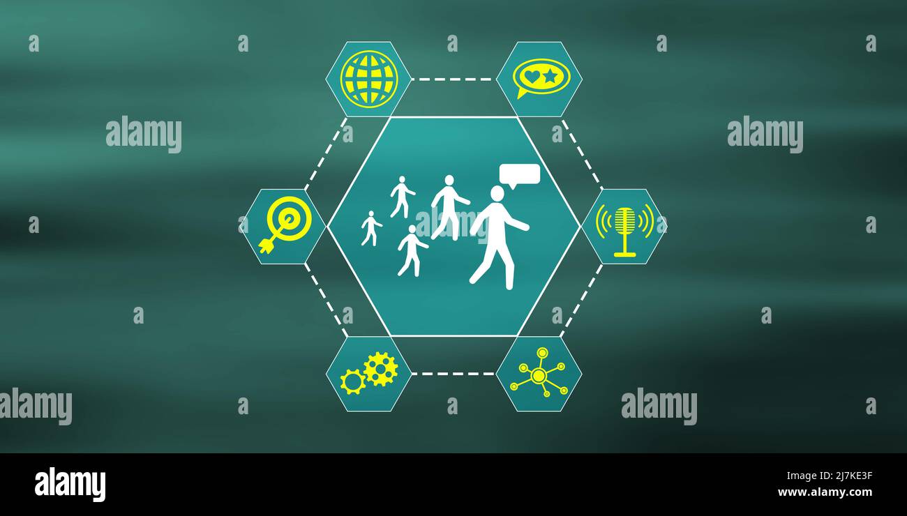 Illustration of an influencer concept Stock Photo - Alamy