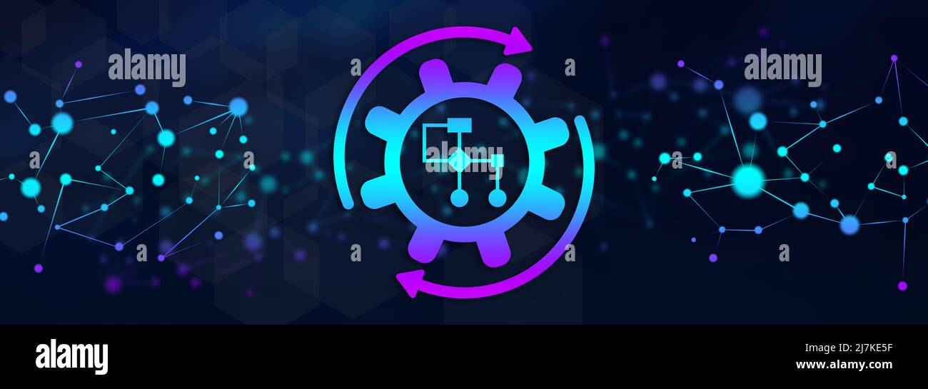 Illustration of a workflow concept Stock Photo - Alamy