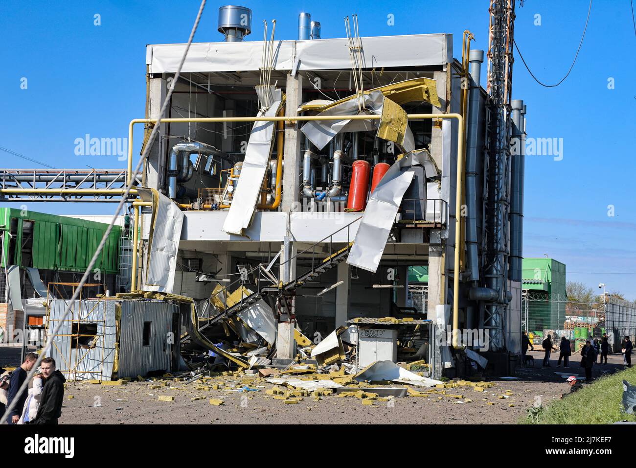 ODESA, UKRAINE - MAY 10, 2022 - A shopping mall is destroyed as a ...