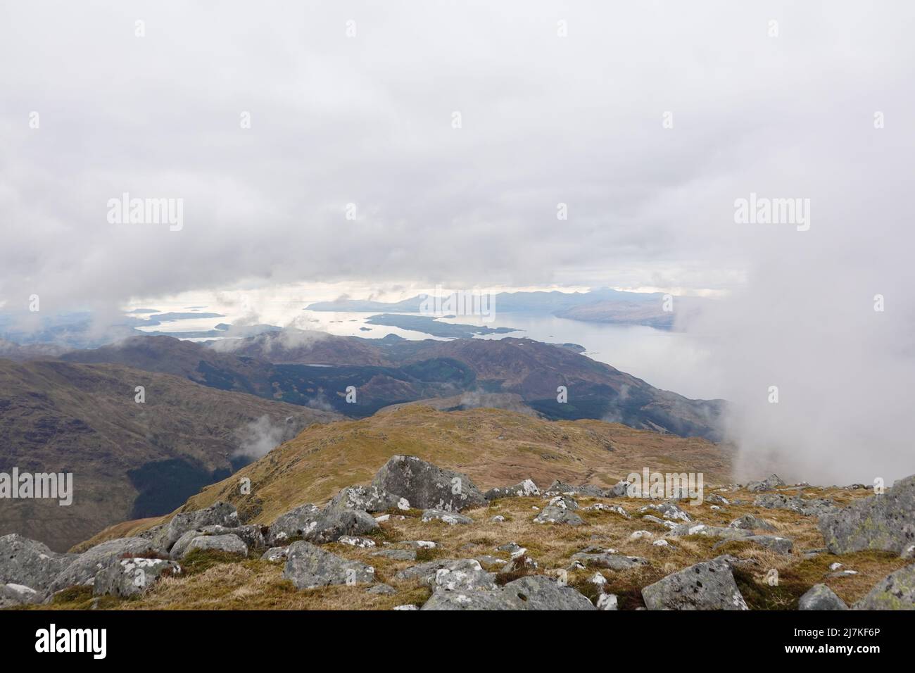 Loch Linnhe see from the bealach between Sgorr Dhonuill and Sgorr ...