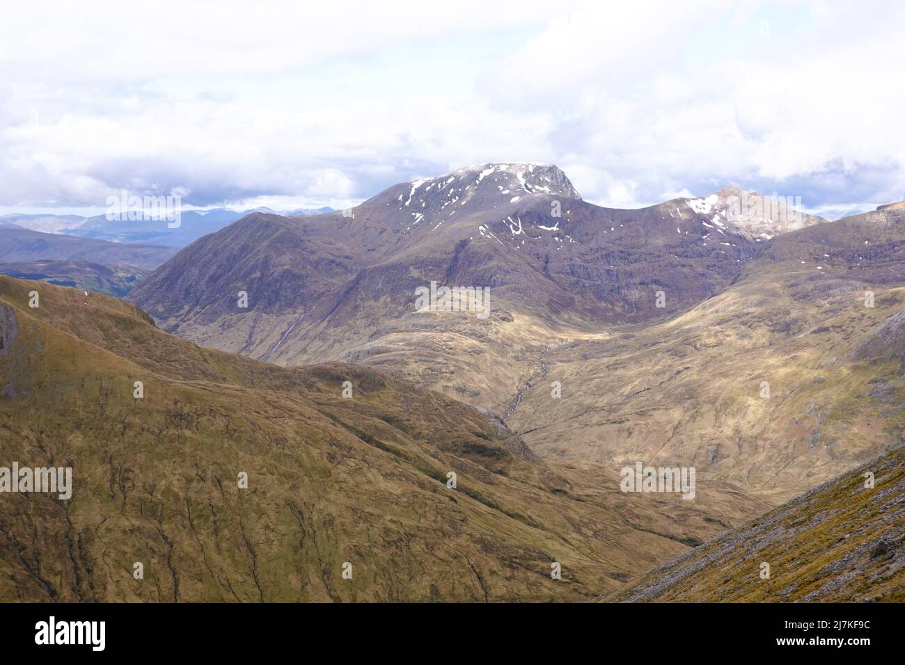 Ben Nevis the highest Mountain in Scotland seen from the Mamores ...