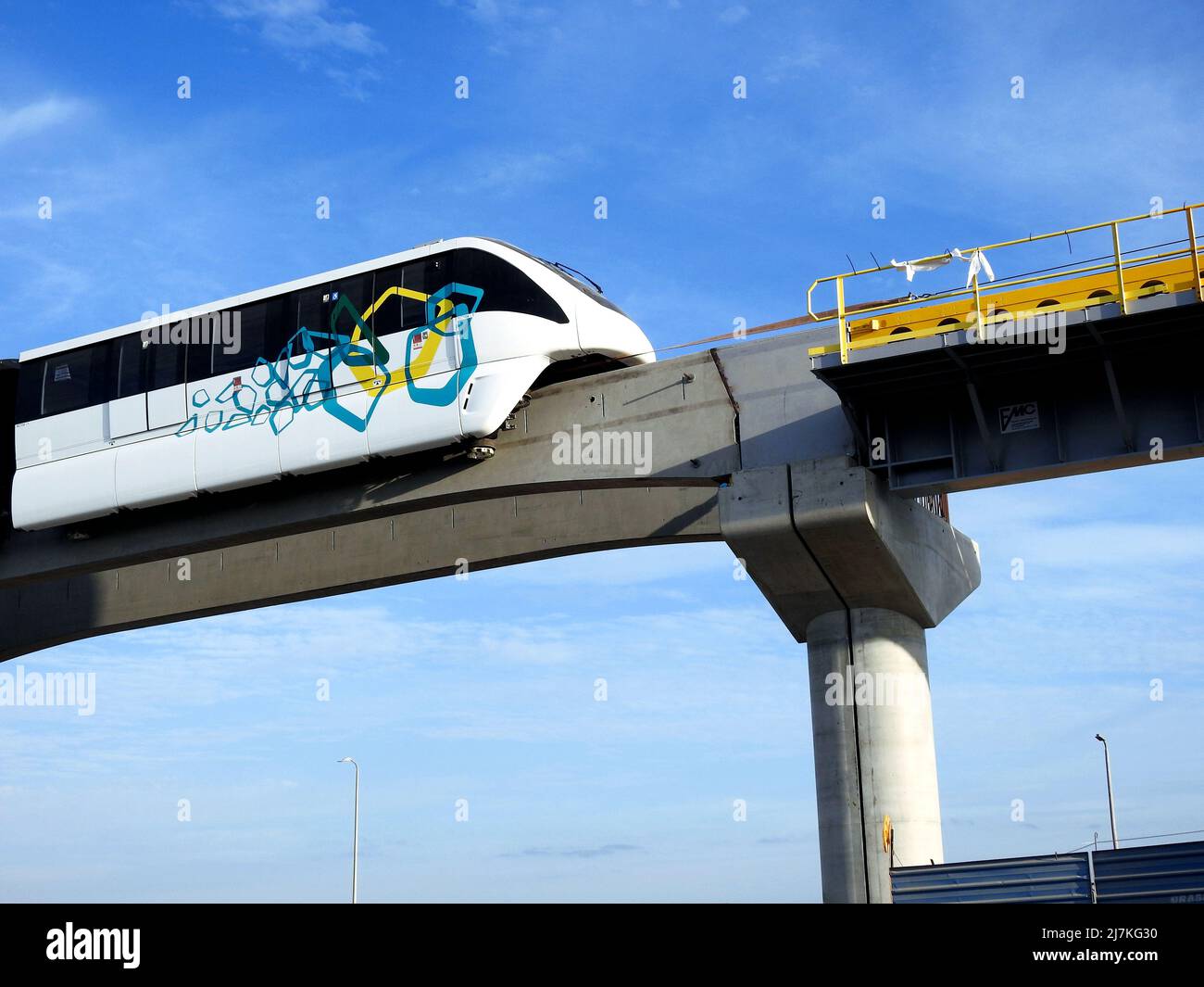 Cairo, Egypt, November 12 2021: overhead Egypt monorail system ...