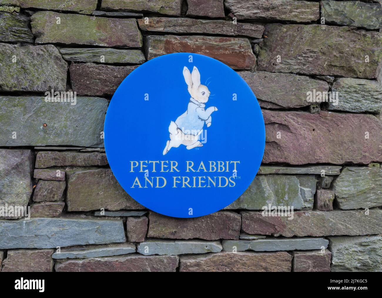 Sign on wall,Peter Rabbit and Friends at Grasmere,Lake District,England ...