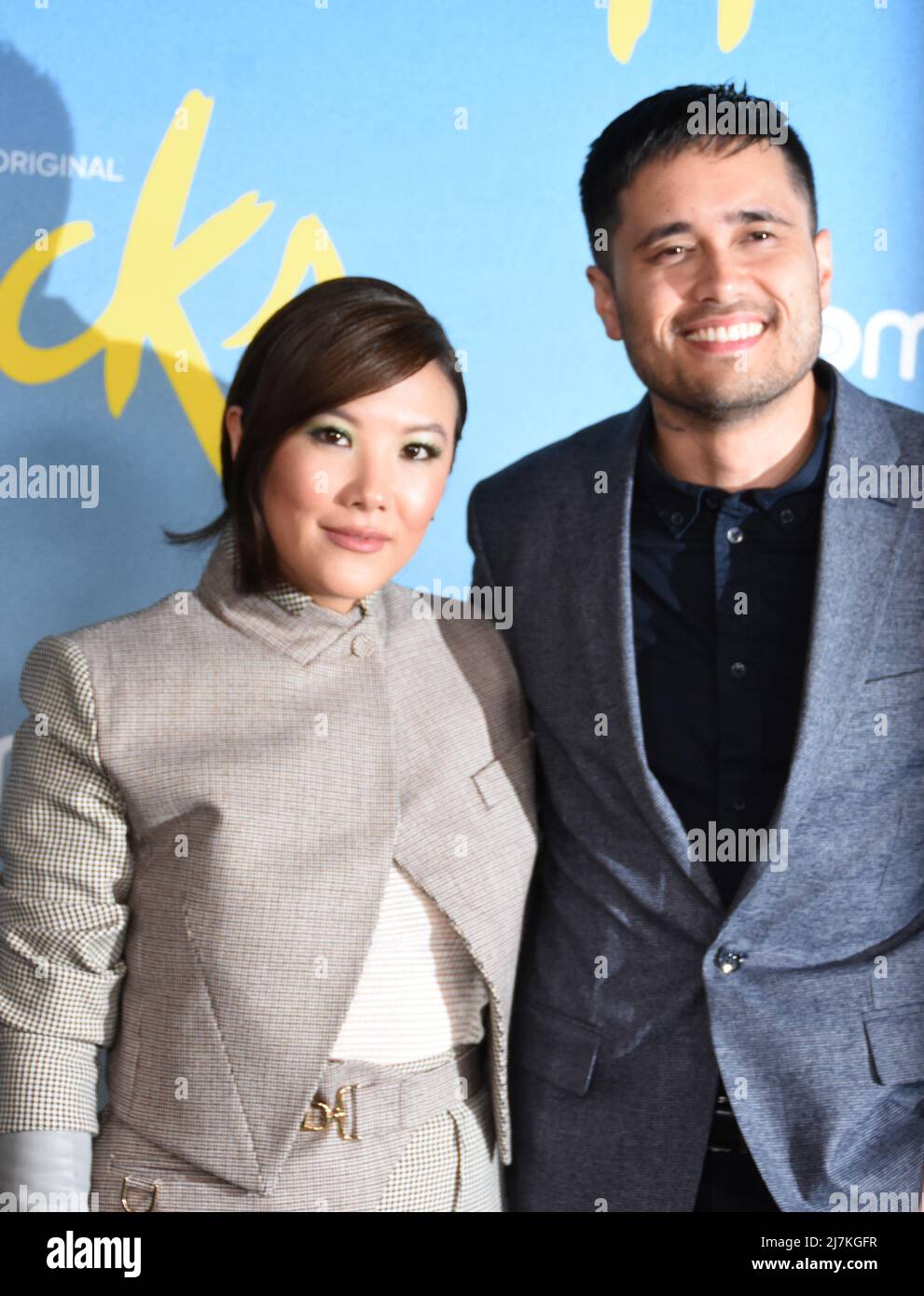 Los Angeles, California, USA 9th May 2022 Actress Ally Maki and Singer Travis Atreo attend the ...