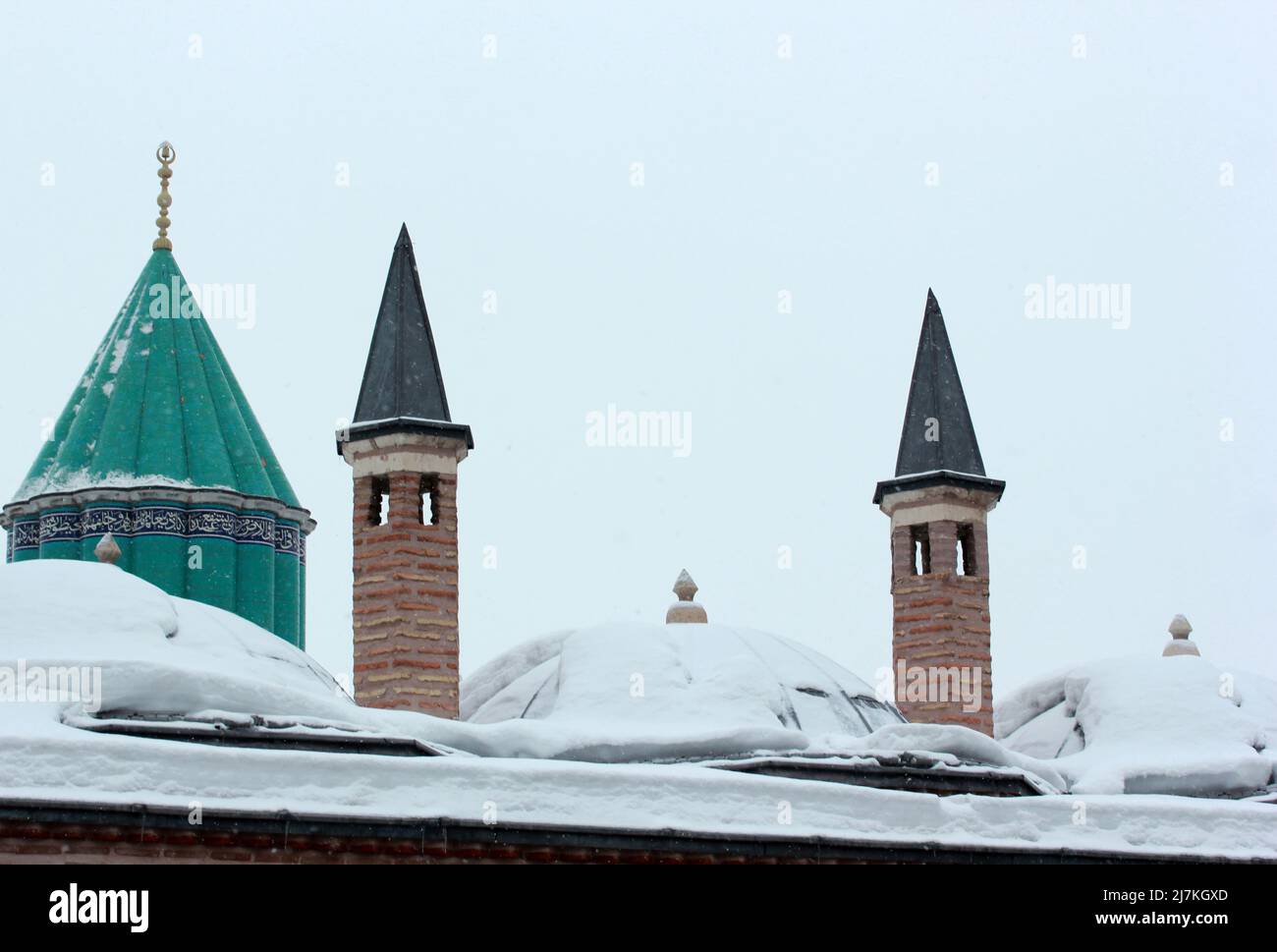 The green dome of the Rumi Tomb in Konya Stock Photo - Alamy