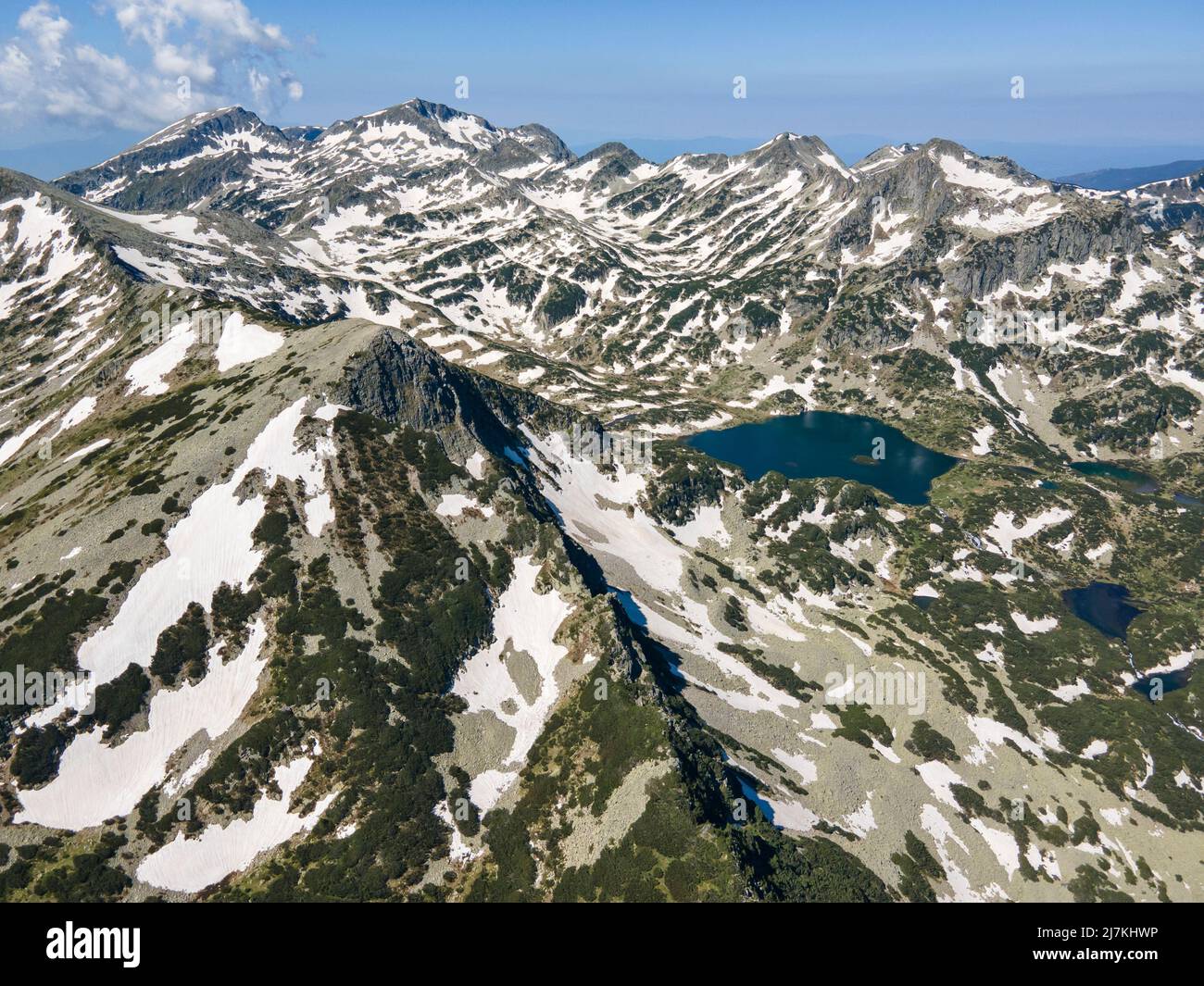 Amazing Aerial view of Pirin Mountain near Kremenski lakes, Bulgaria ...