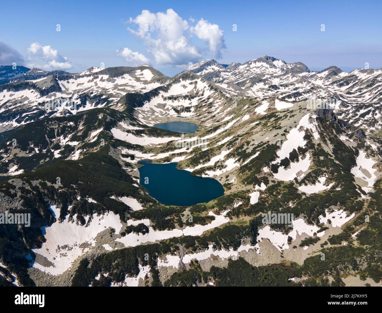 Amazing Aerial view of Pirin Mountain near Kremenski lakes, Bulgaria ...