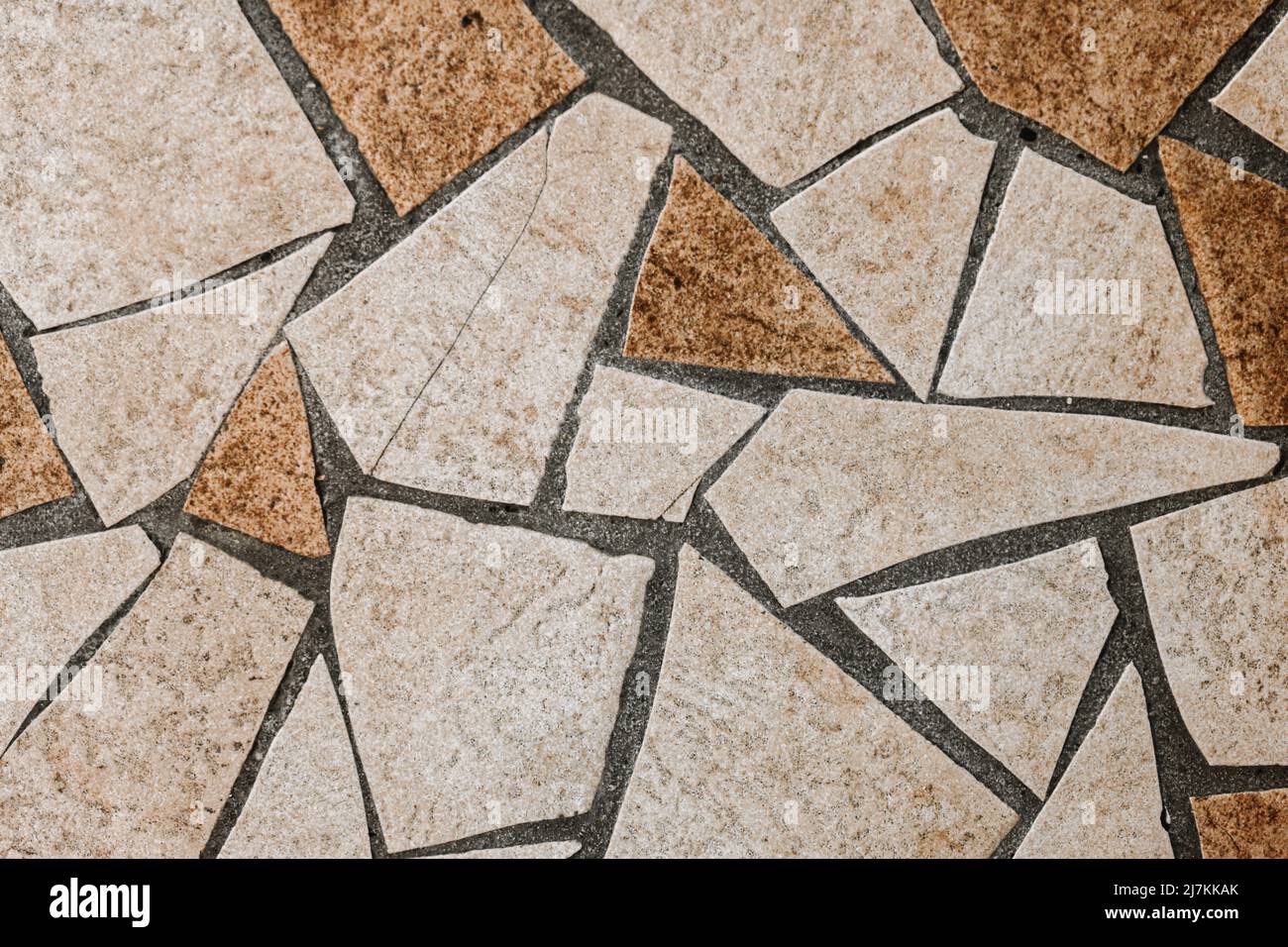 Full frame background of creative mosaic pavement mage of colorful ...