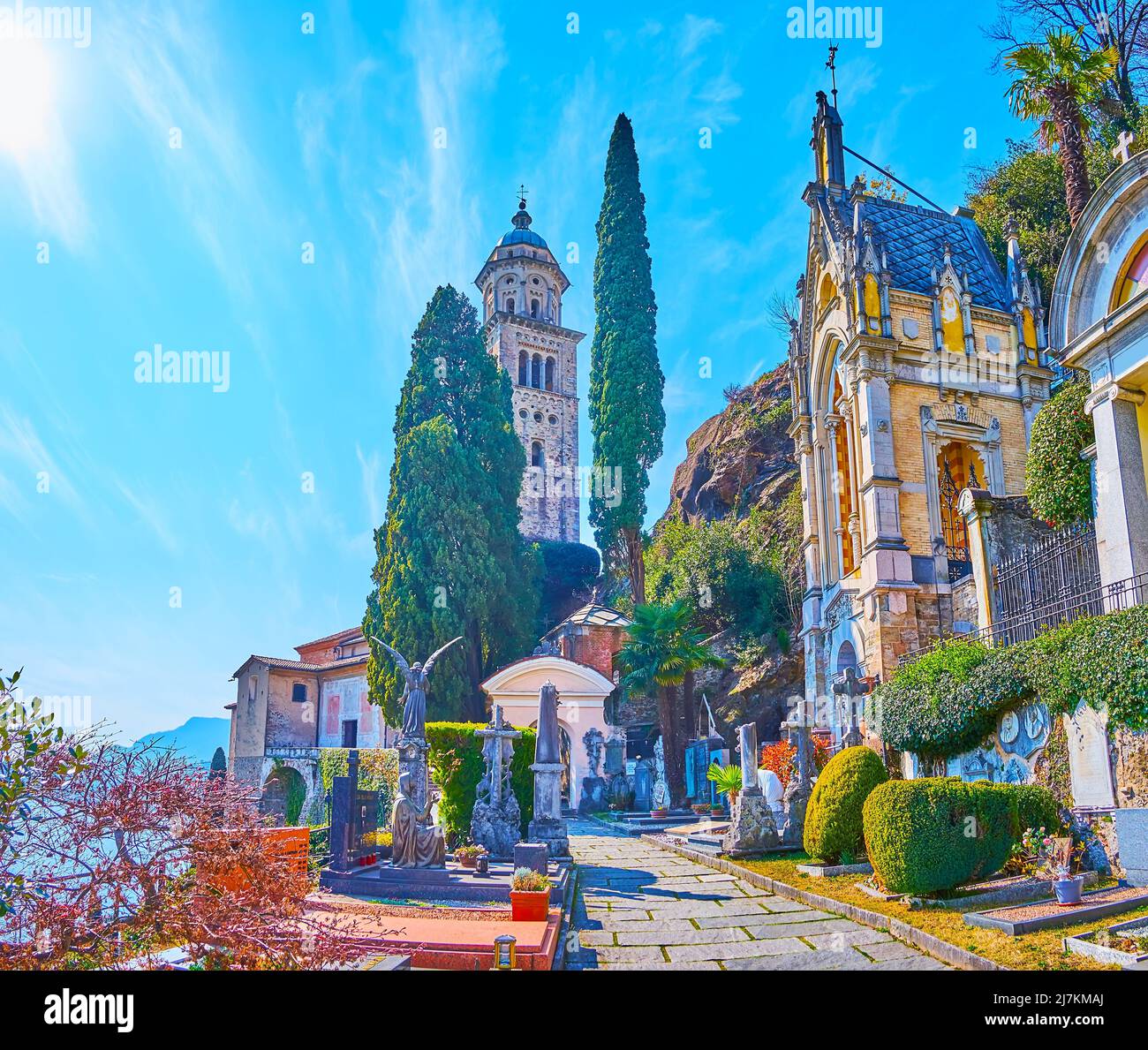 The scenic sculptures and ornate historic tombs of Monumental Cemetery ...