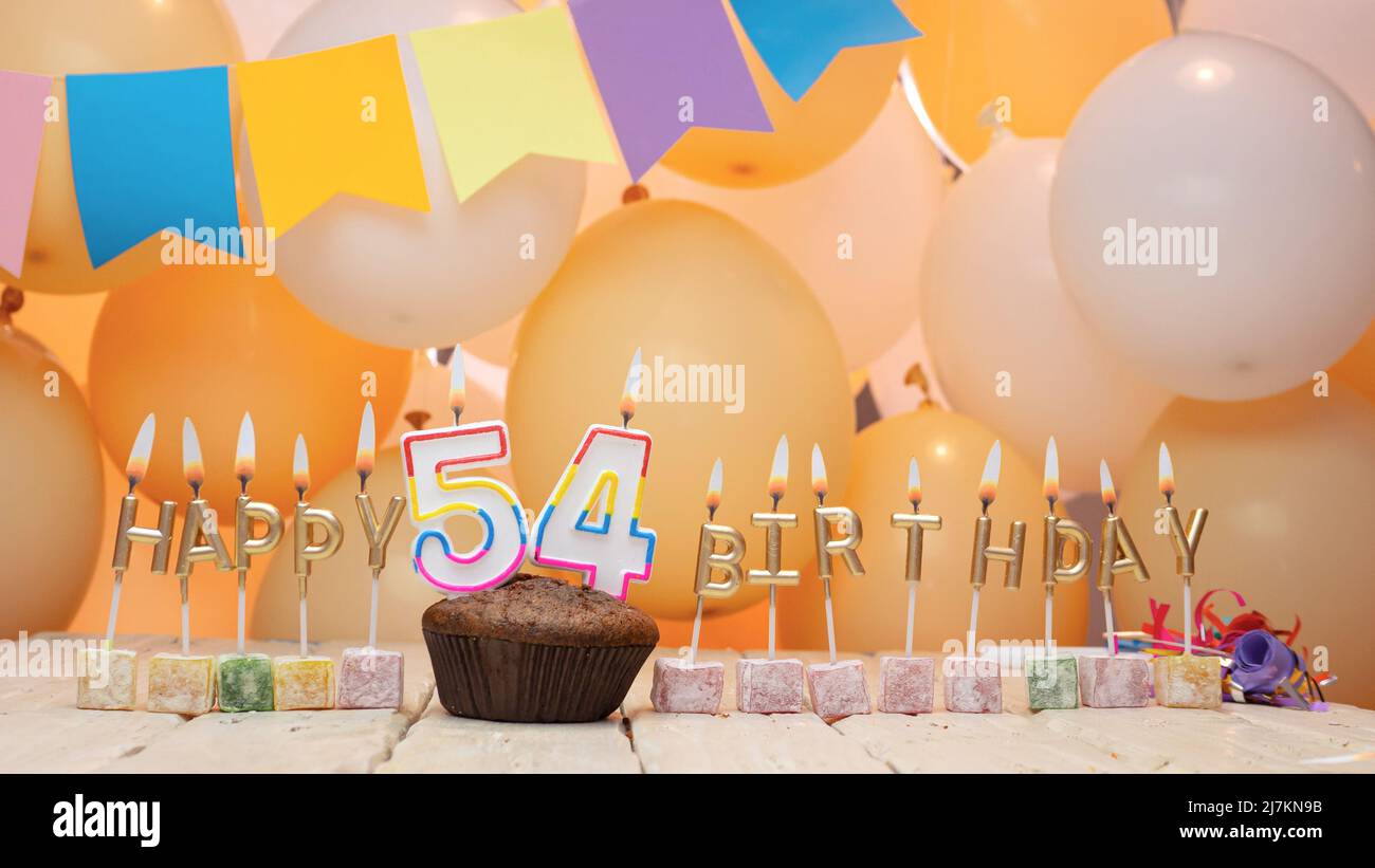 54 birthday cake hi-res stock photography and images - Alamy