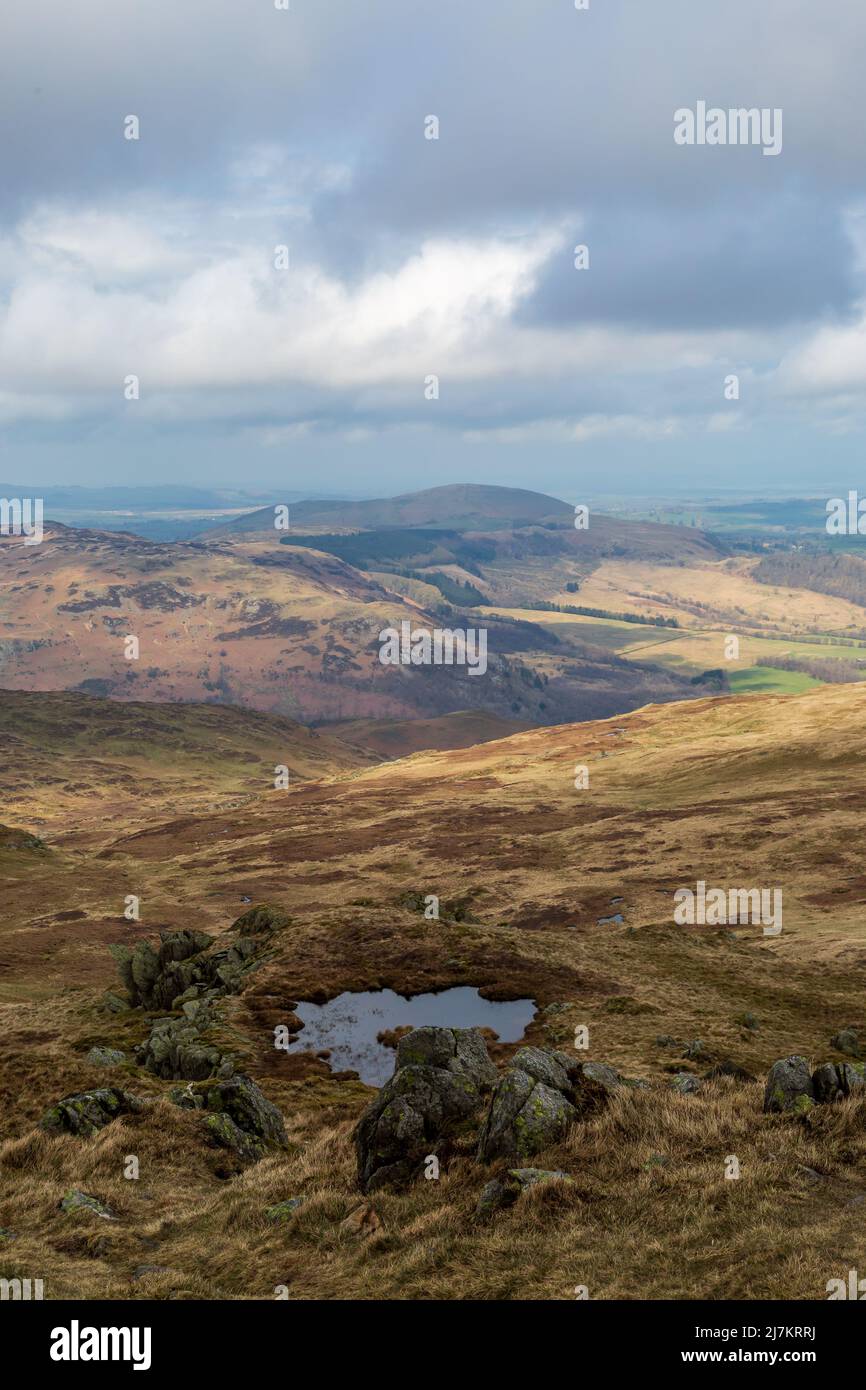 Looking out over Cumbrian mountains, from Place Fell Stock Photo - Alamy